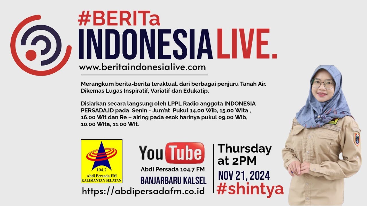 Berita Indonesia Live Kamis 21 November 2024 Live Youtube
