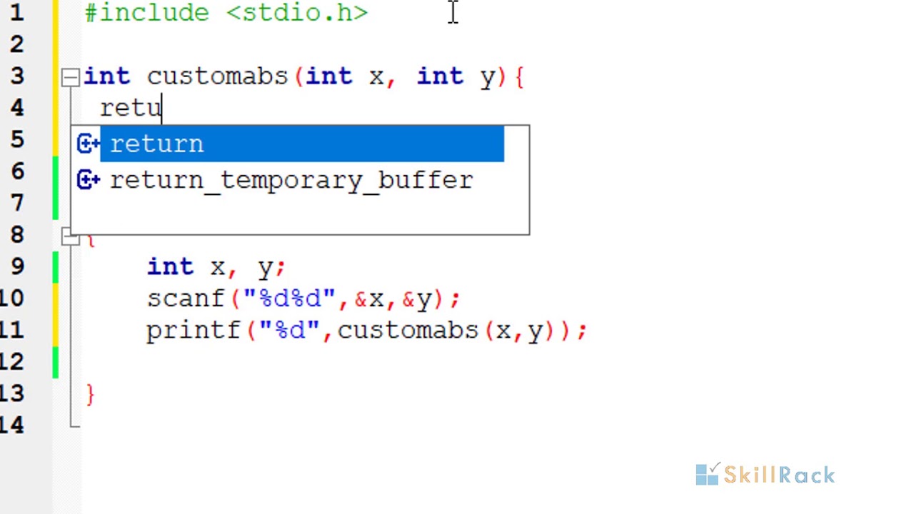 Writing Custom Abs Function In C Level Beginner Youtube