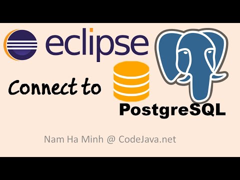 How To Connect To Postgresql Database In Eclipse Ide Youtube