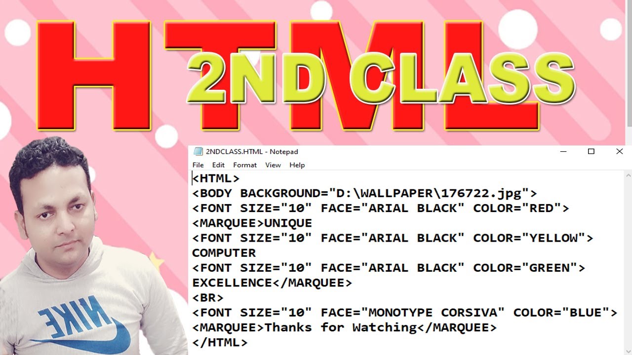 Html 2nd Class Full Html Youtube