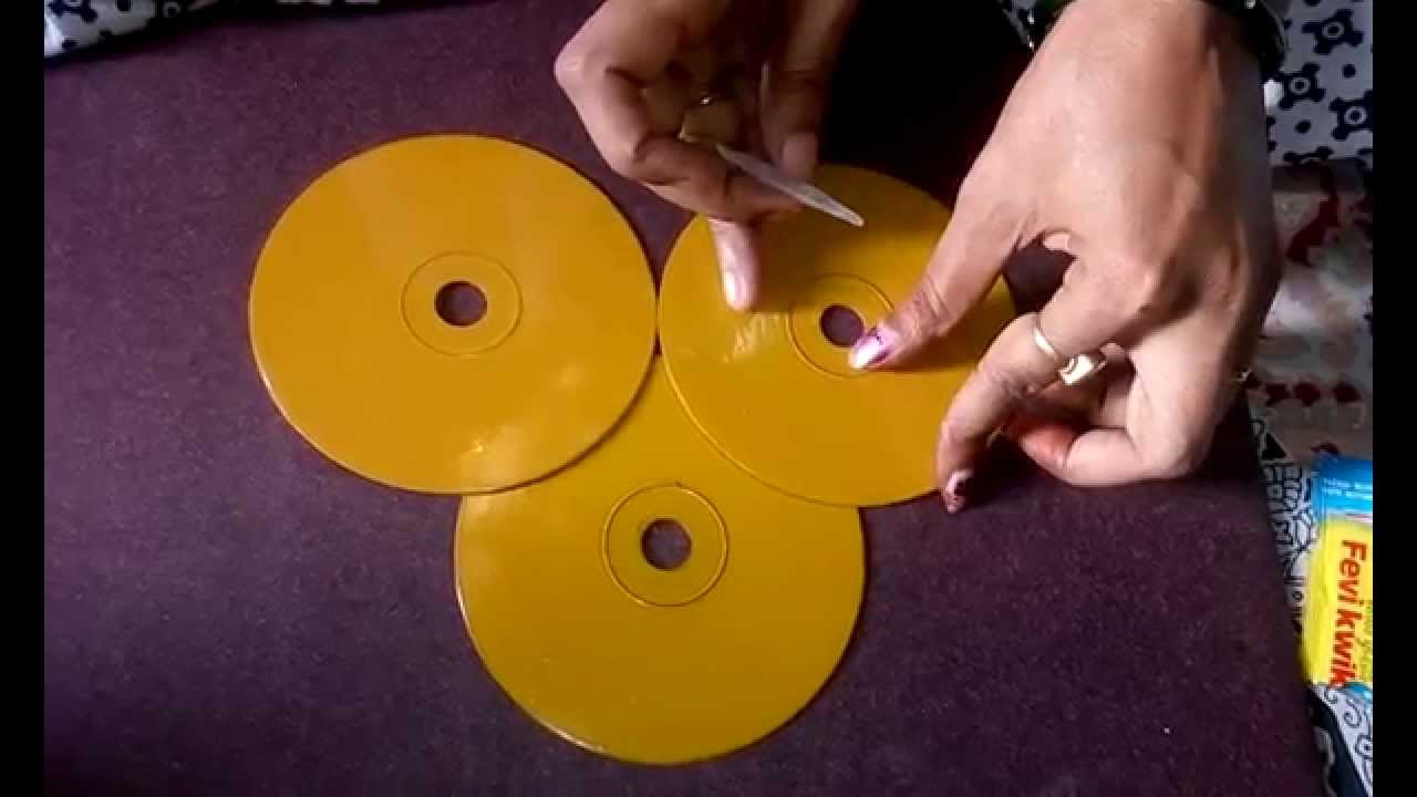 Key Holder Making Step 1 How To Stick Cd Tutorial By My Hobby