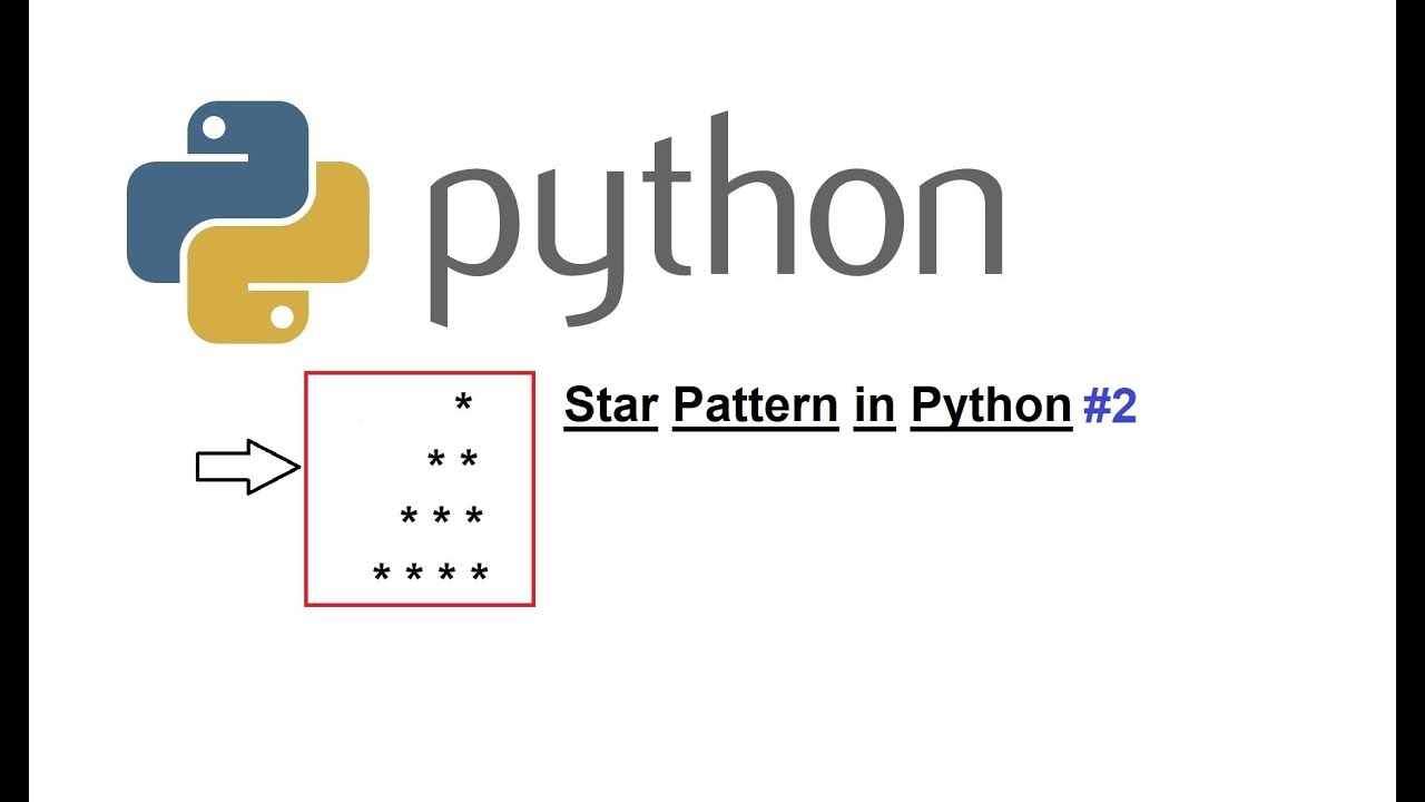 Star Pattern Program In Python 2 Youtube