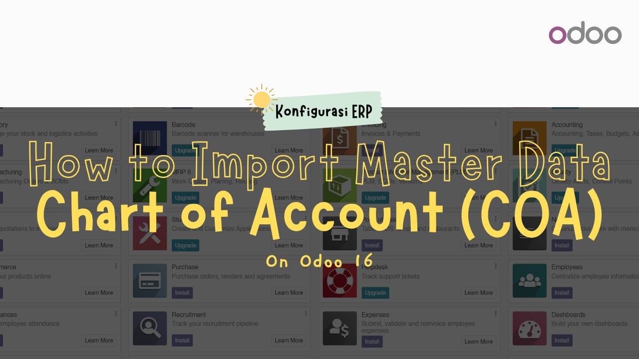 07 How To Import Master Data Chart Of Account Coa Youtube