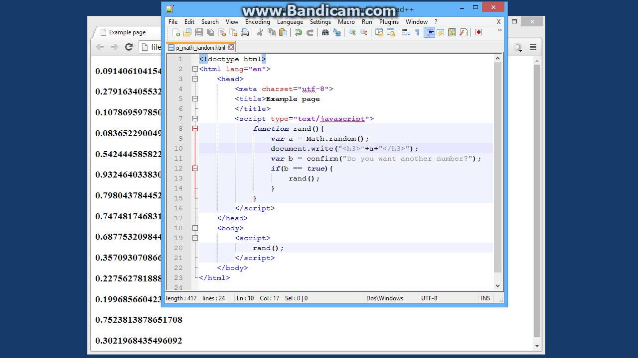 Javascript Math Random Function Hd Demonstration Demo Video