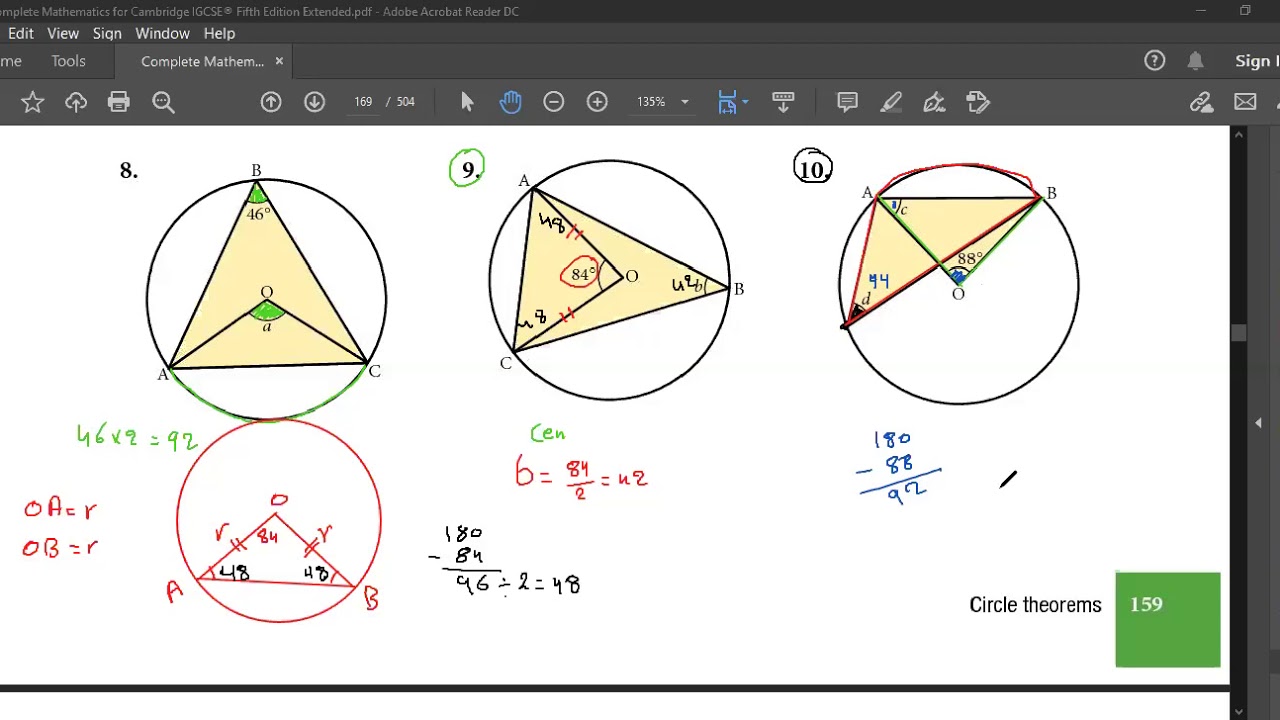 Geometry Igcse Circle Theorem S Session 2 Youtube