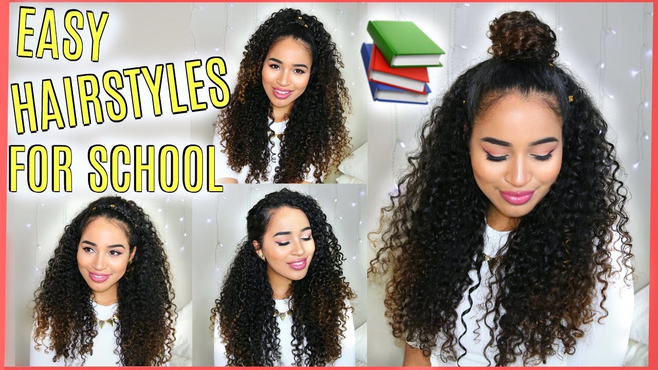 Simple Curly Hairstyles For School