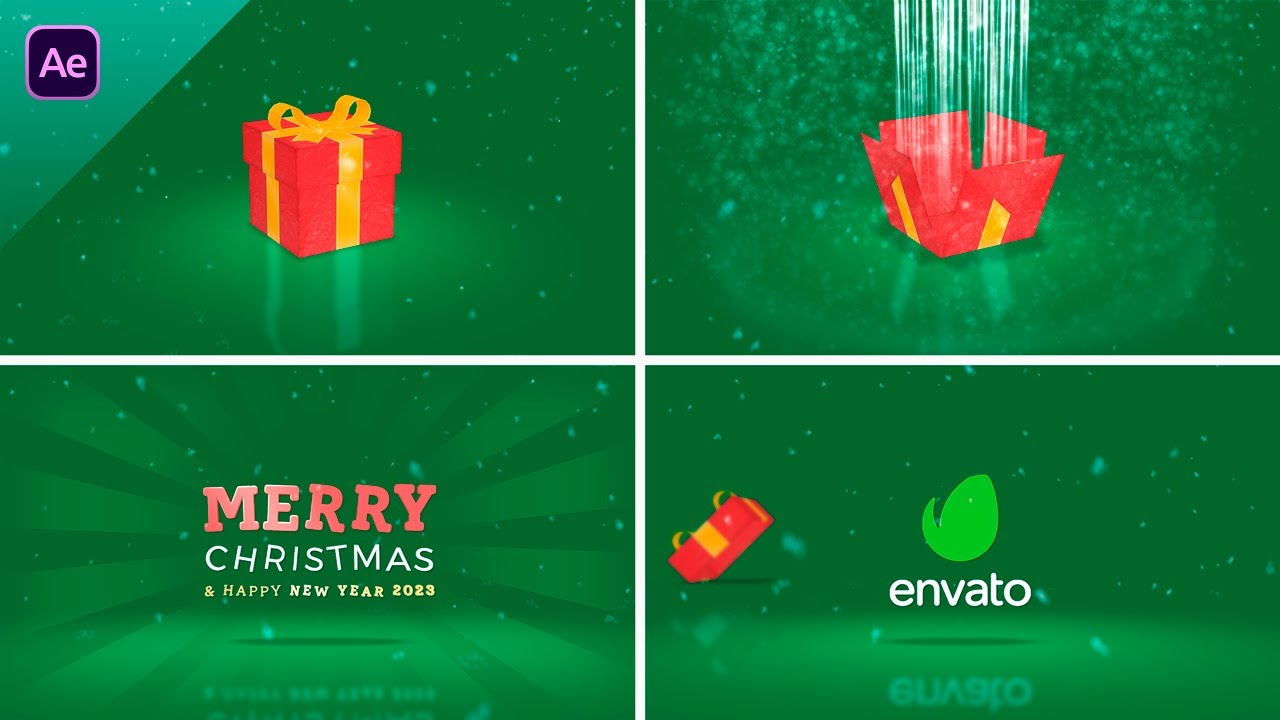 Gift Box After Effects Template Tutorial Youtube