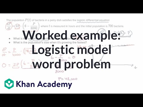 Worked Example Logistic Model Word Problem Differential Equations