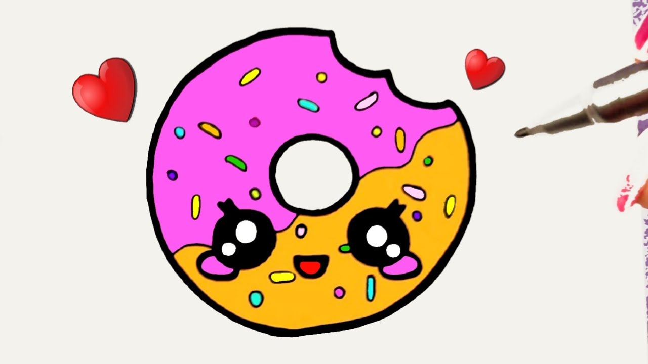 Como Desenhar Cookie Fofo Donut Kawaii Desenhos Kawaii Desenhos Para