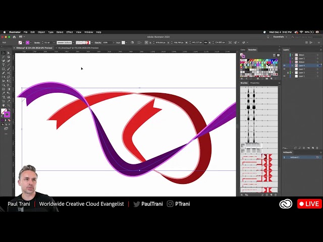How To Draw A Ribbon Bow In Illustrator