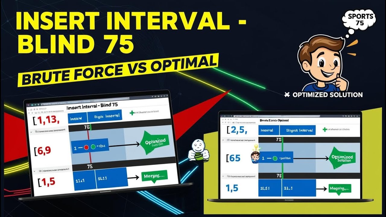 Insert Interval Blind 75 Leetcode Brute Force Vs Optimal Solution