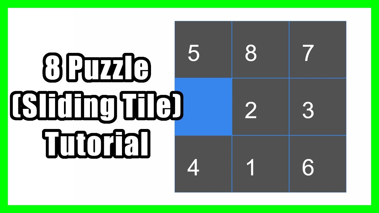 How To Solve An 8 Puzzle 3x3 Sliding Tile Puzzle Beginner Tutorial