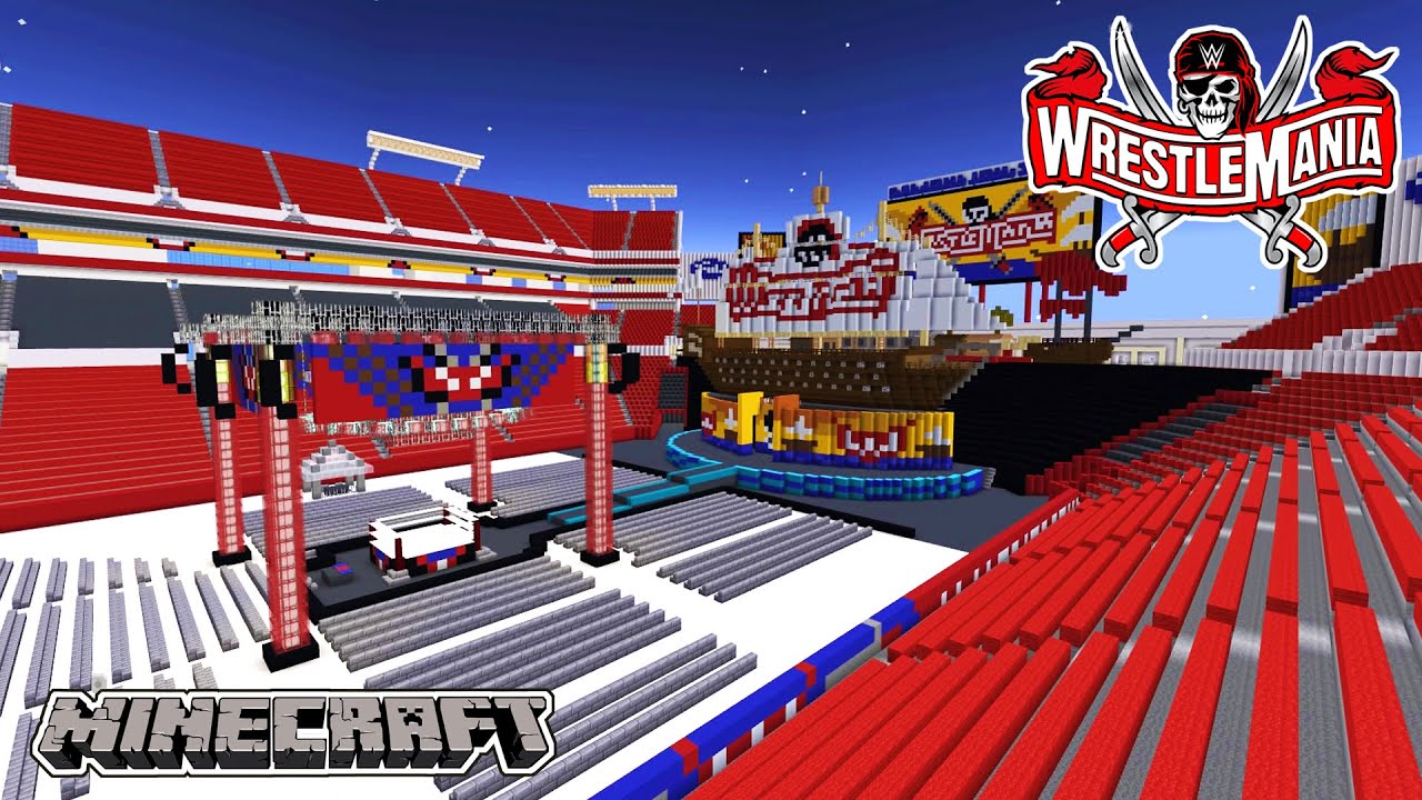 Minecraft Wwe Wrestlemania 37 Stage Hall Of Fame Nxt Takeover Stand