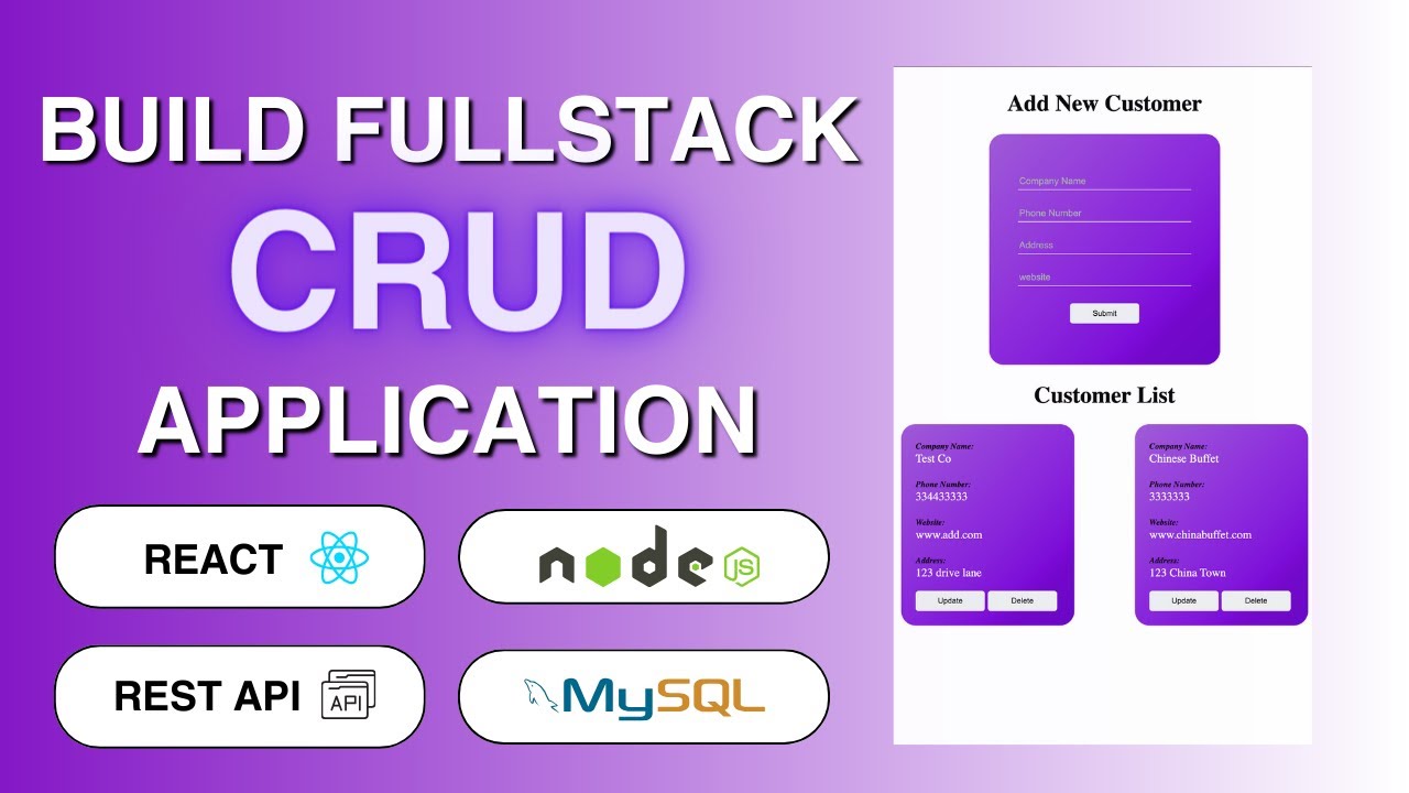 Build A Full Stack Crud App Rest Api With React Node Mysql Youtube