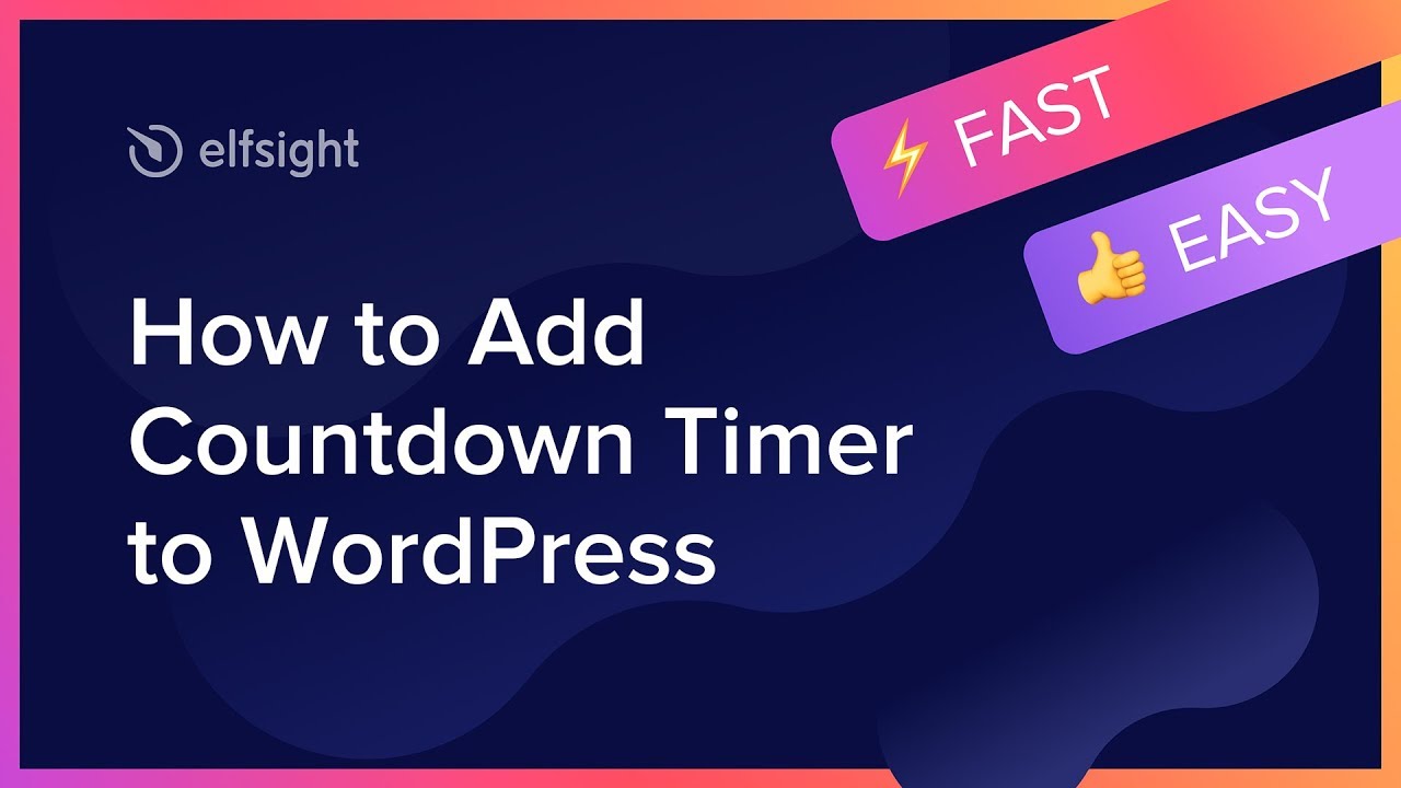 How To Add Countdown Timer To Wordpress Youtube