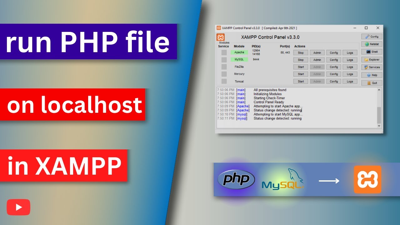 How To Run Php File On Localhost Xampp Server Setup Php Tutorial