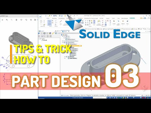 Exercise 03 Solid Edge Part Design Tutorial For Beginner Youtube