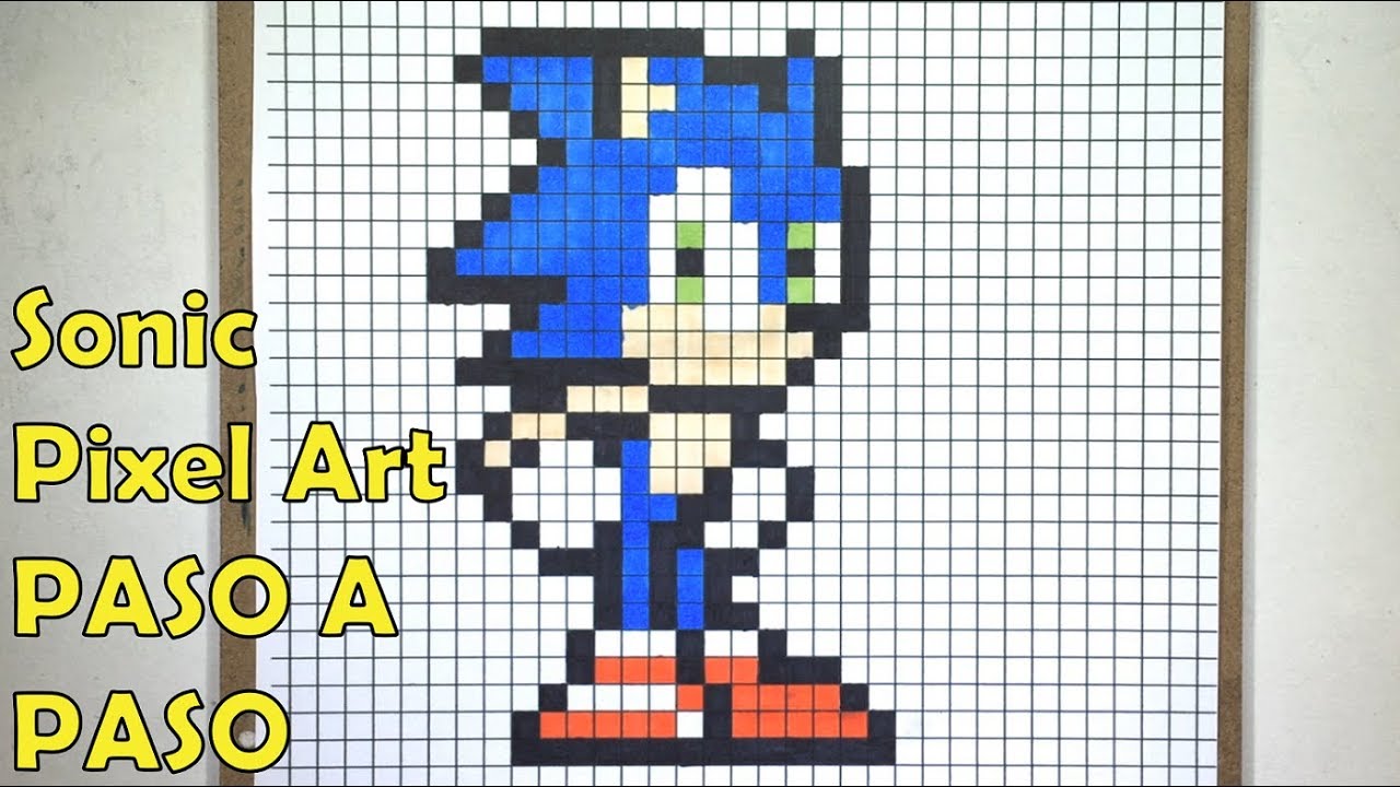 Sonic 8 Bit O Pixel Art Tutorial Paso A Paso Youtube