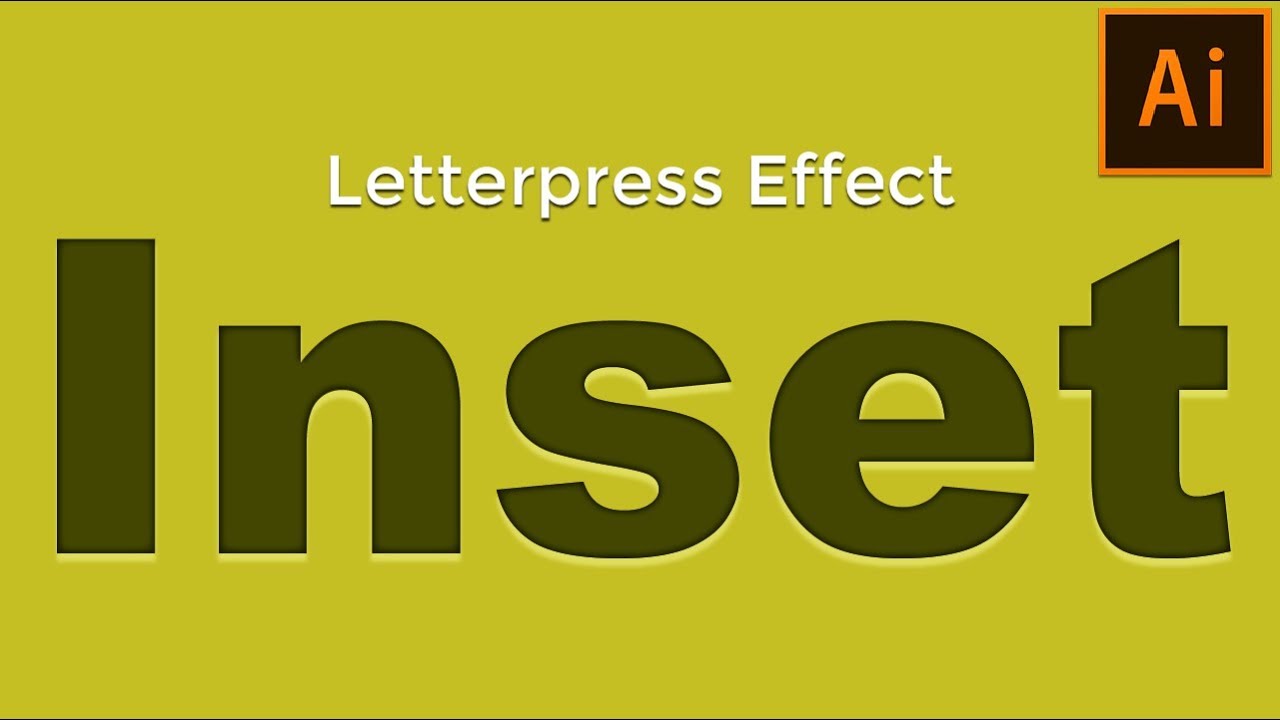 Inset Letterpress Text Effect In Illustrator Adobe Illustrator