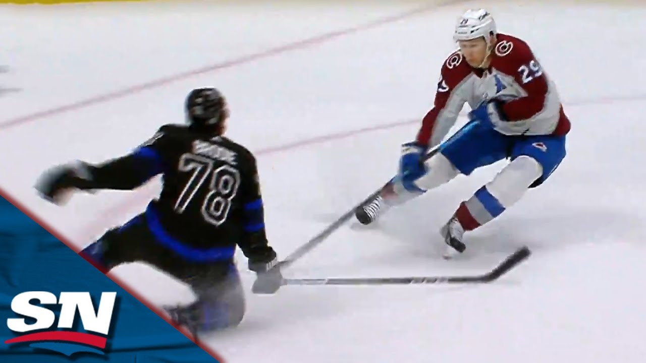 Nathan Mackinnon Sprints Down Ice To Find Andrew Cogliano Wide Open