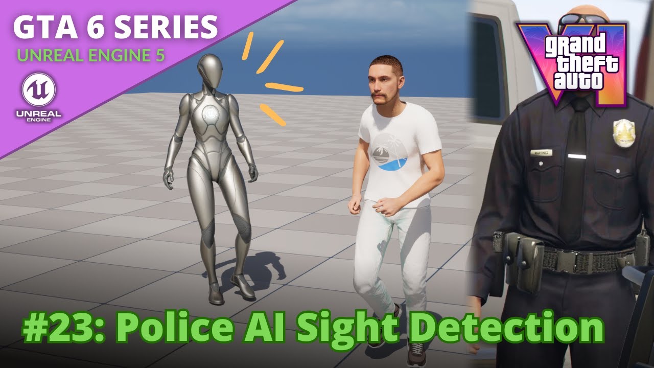 Unreal Engine 5 Gta 6 Tutorial Series 23 Police Ai Sight Detection