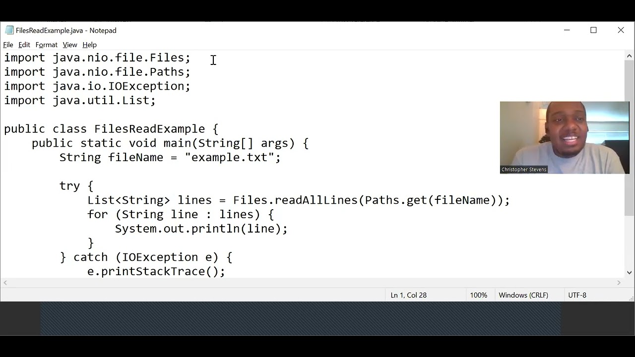 Reading From Files In Java Youtube