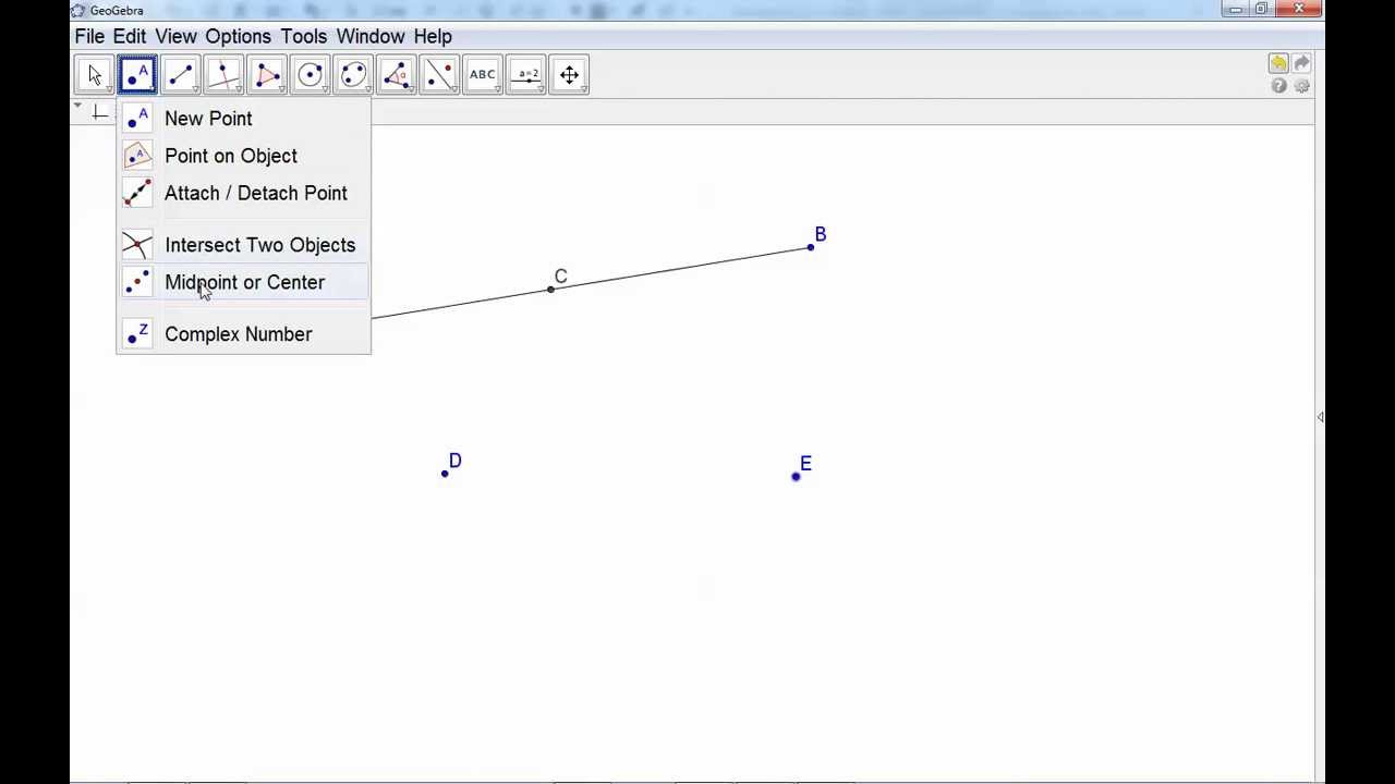 Geogebra Tutorial Midpoint Youtube