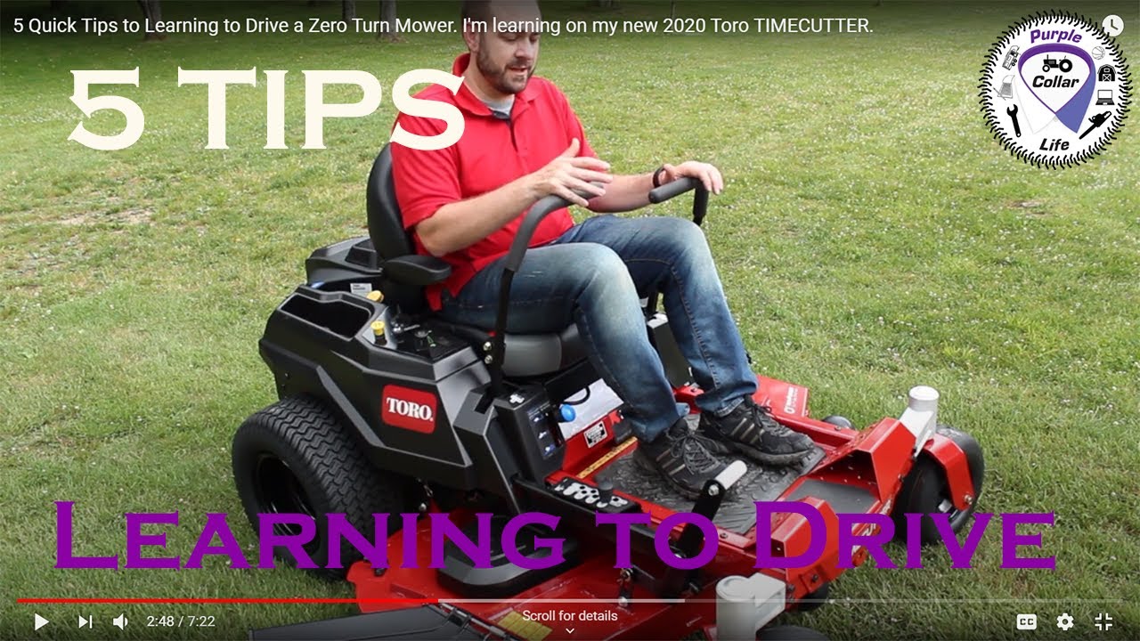 5 Quick Tips To Learning To Drive A Zero Turn Mower I M Learning On My