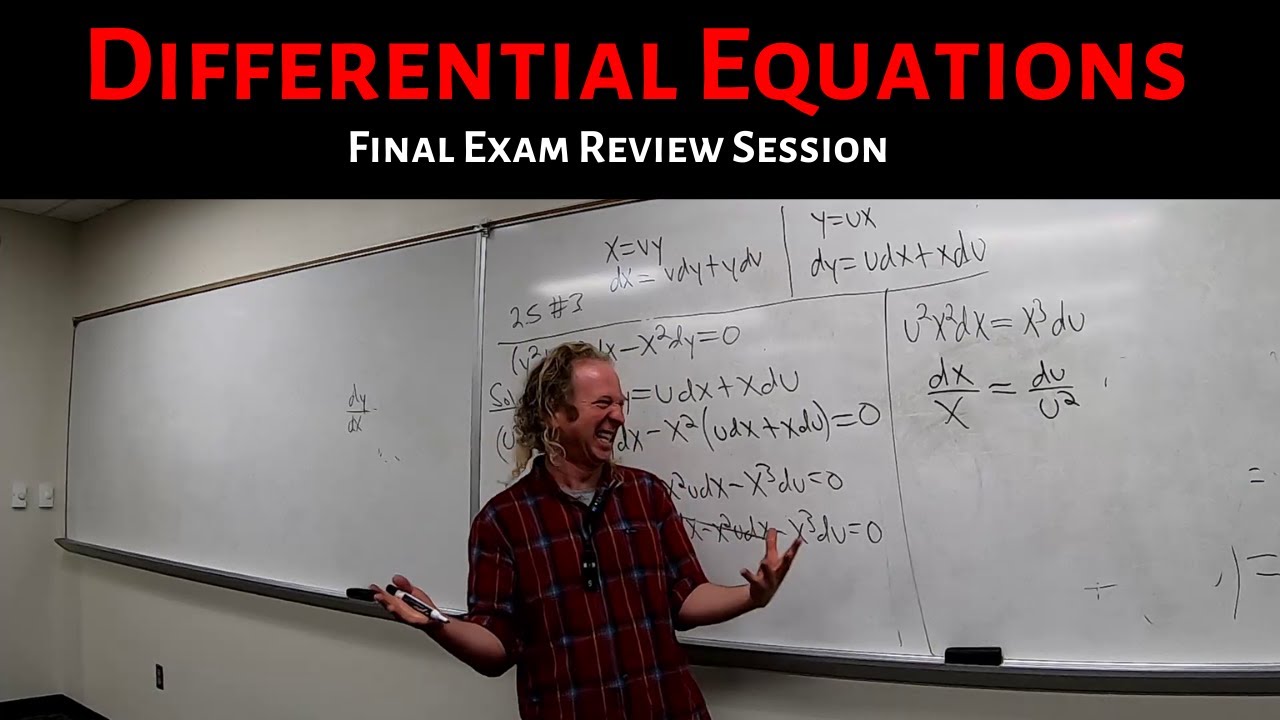 Differential Equations Final Exam Review Youtube