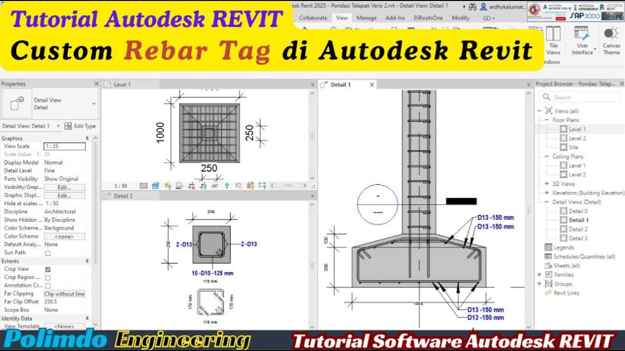 Custom Rebar Tag Di Revit Panduan Lengkap Untuk Pemula Youtube