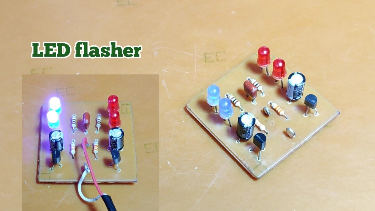 Cómo Hacer Led Flasher Bc547 Youtube