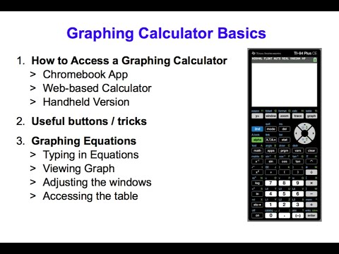 Graphing Calculator Basics Youtube