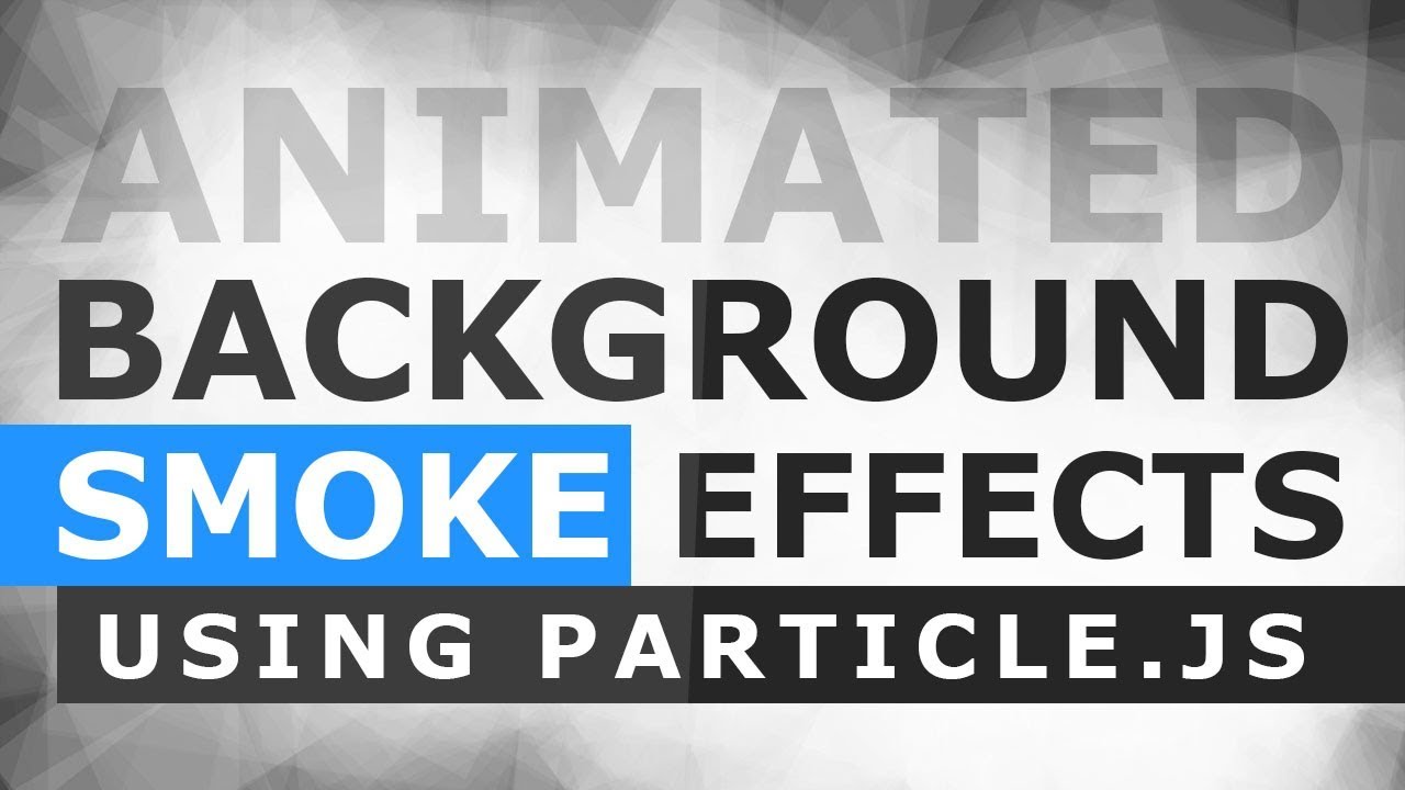 Animated Smoke Background Effects Using Particle Js Particle Smoke