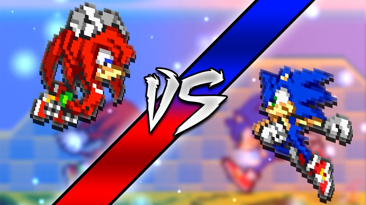 Sonic Vs Knuckles Sprite Animation Youtube
