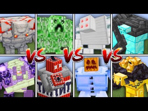 Which Golem Is The Strongest In Minecraft Youtube