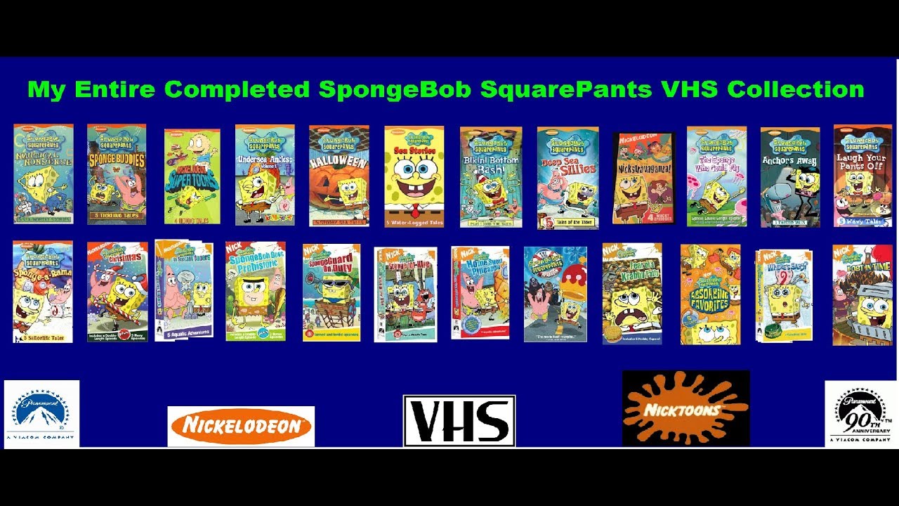 My Entire Completed Spongebob Squarepants Vhs Collection Youtube