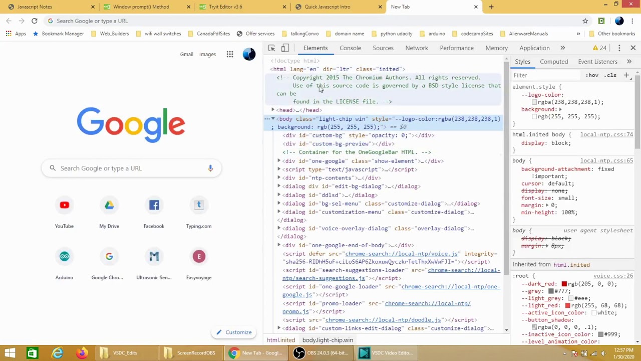 Opening The Developer Console Youtube