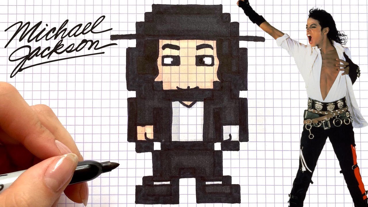 Como Dibujar Michael Jackson Pixel Art Youtube