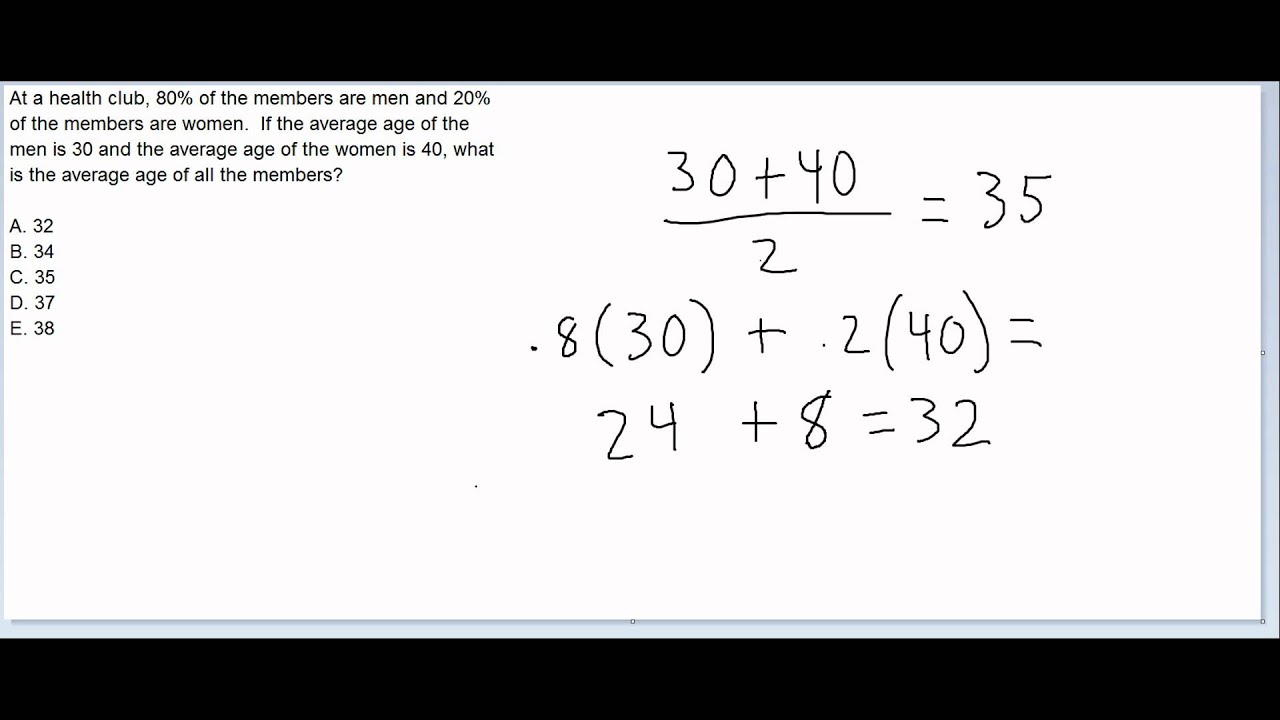 Arithmetic Mean Word Problems