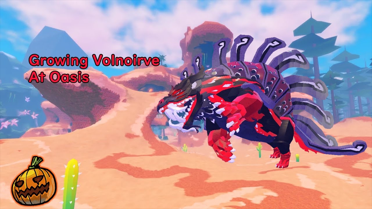 Growing Volnoirve In Oasis Roblox Creatures Of Sonaria Youtube