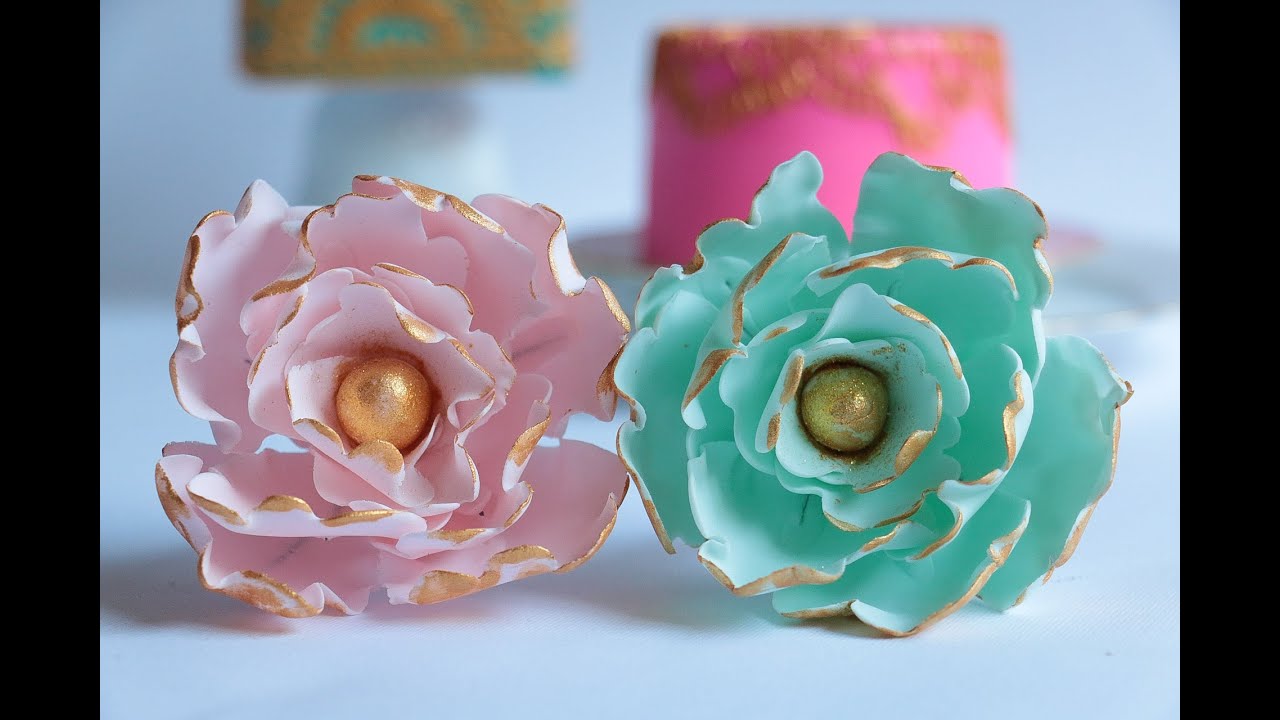 Gumpaste Peony Flower Tutorial Youtube
