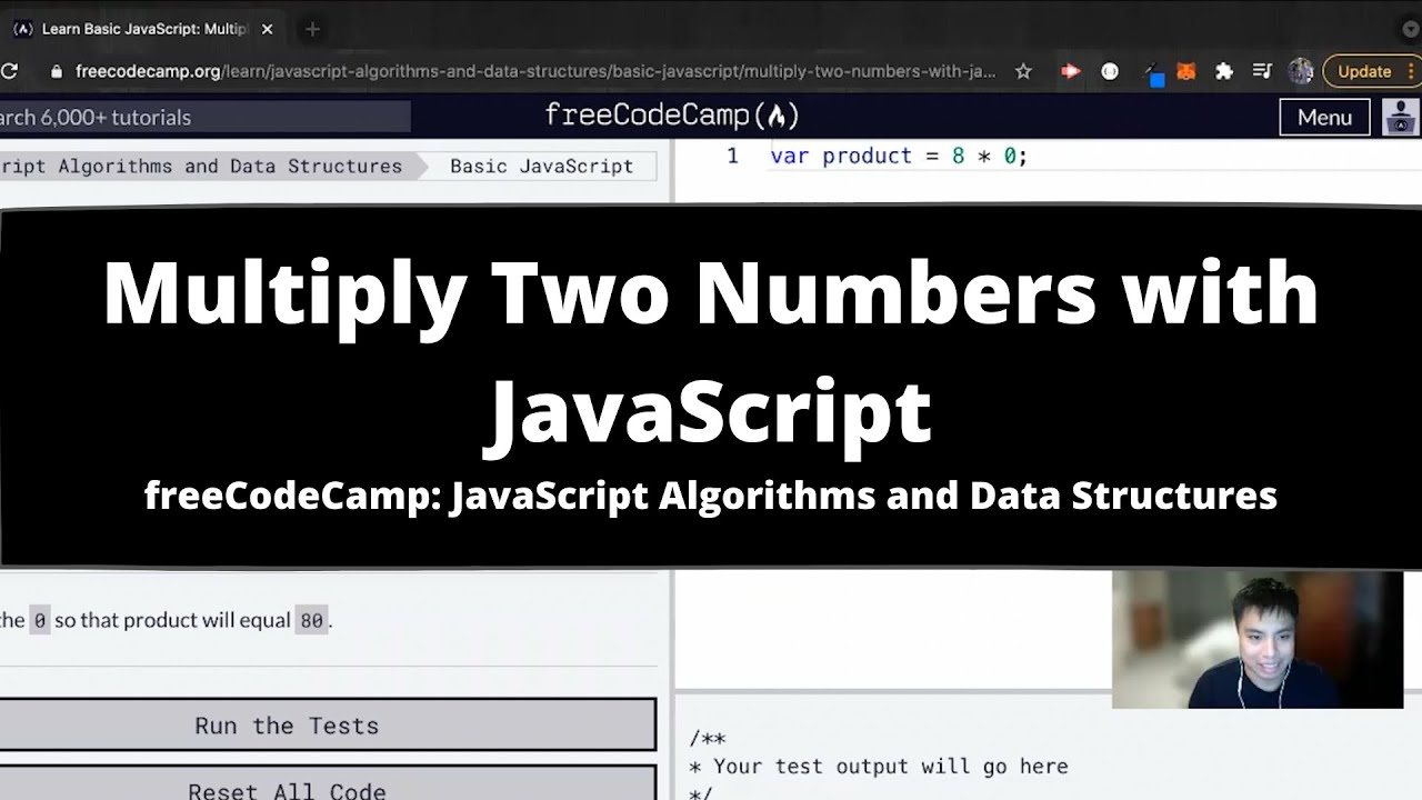 Multiply Two Numbers With Javascript Basic Javascript Freecodecamp