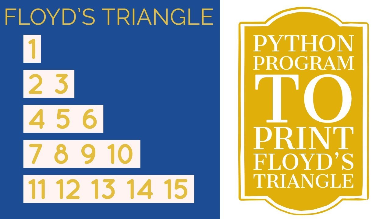 Floyd S Triangle Pattern In Python Pattern Programming