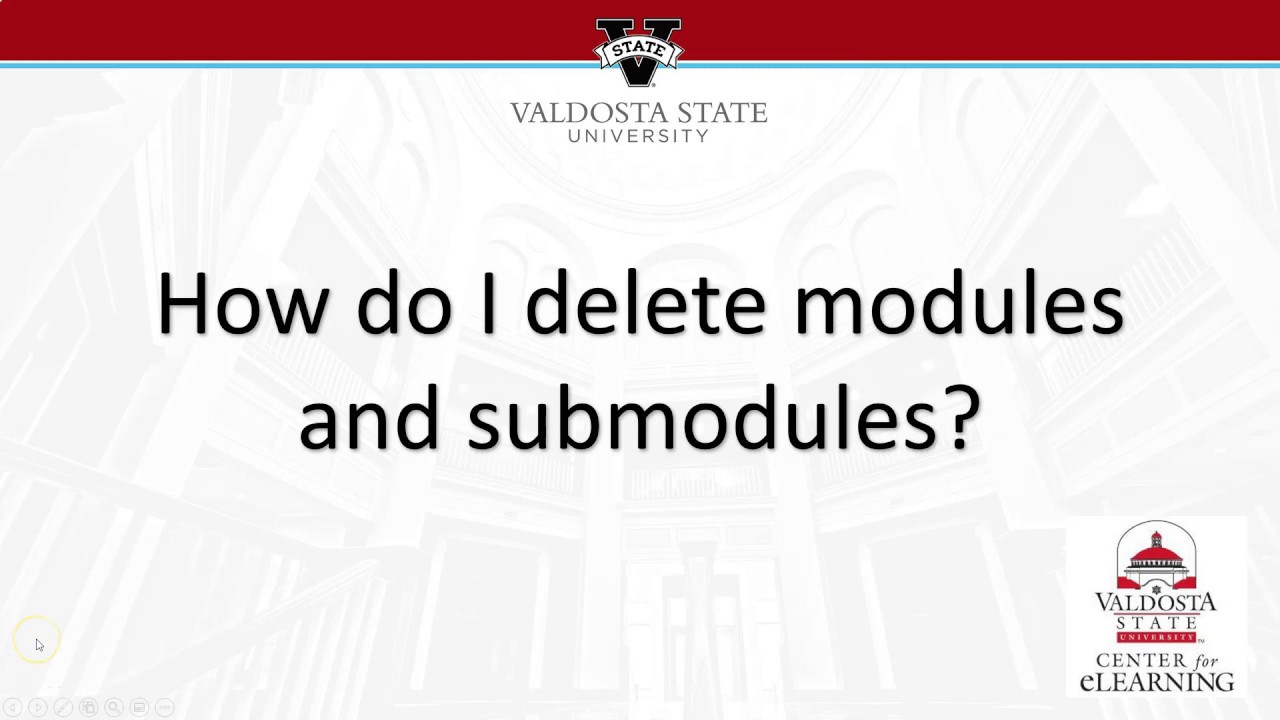 How Do I Delete Modules And Submodules Youtube
