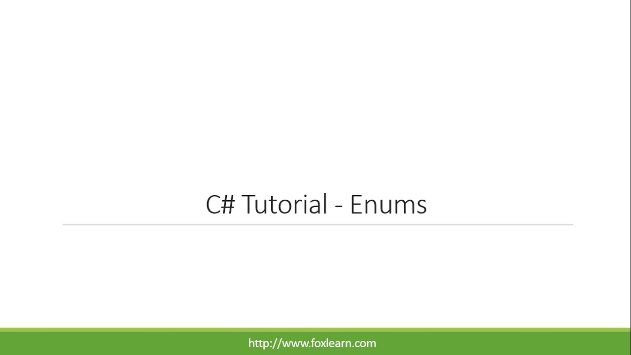 C Tutorial Enums Youtube