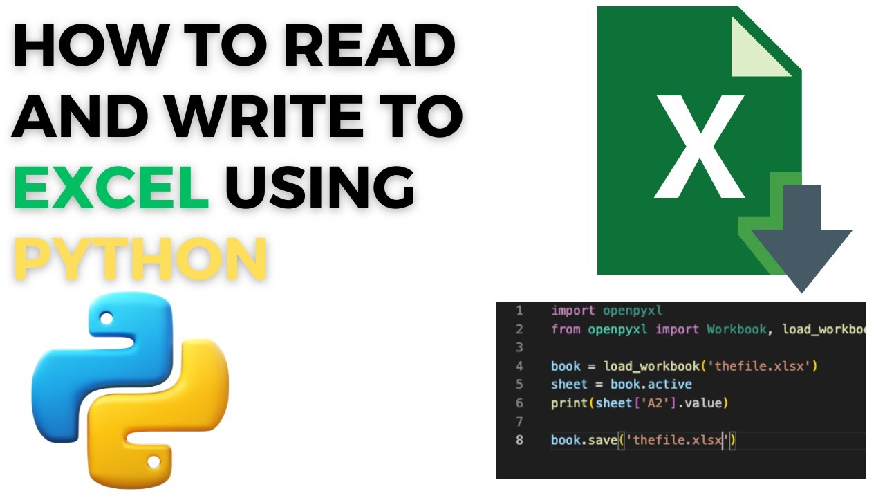 How To Read And Write To Excel Sheets Using Python Youtube