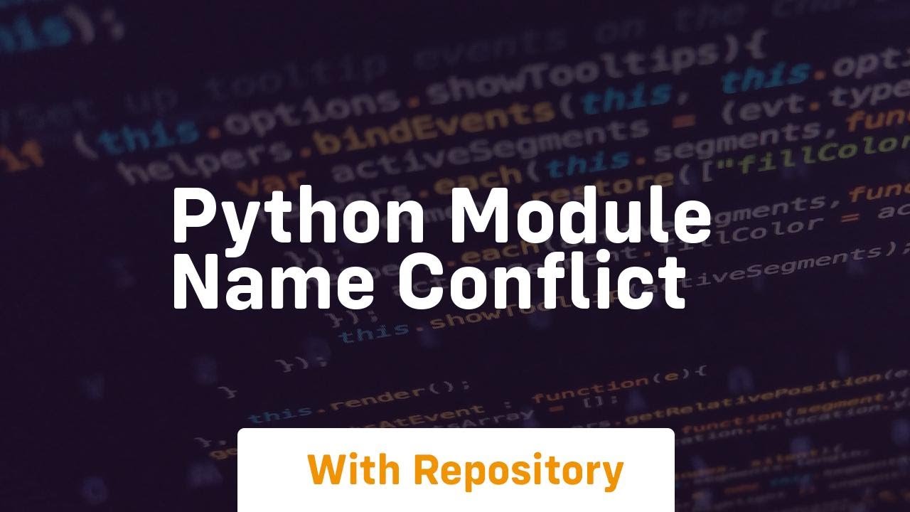 Python Module Name Conflict Youtube