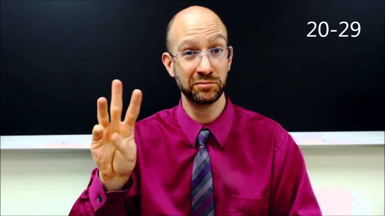 Numbers 20 29 Asl American Sign Language Youtube
