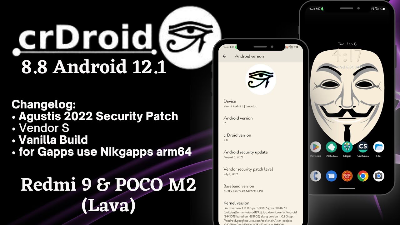 Review Update Custom Rom Crdroid 8 8 Android 12 1 Redmi 9 Poco M2