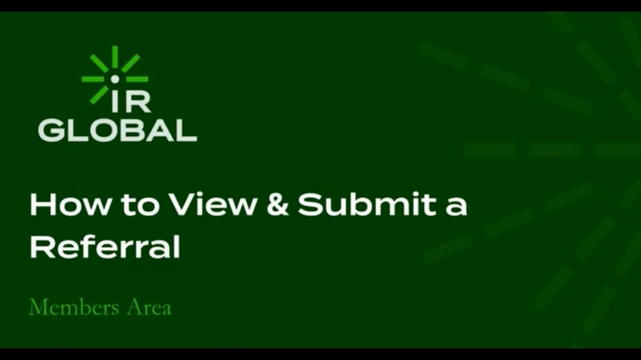 How To Submit A Referral Member Area Youtube